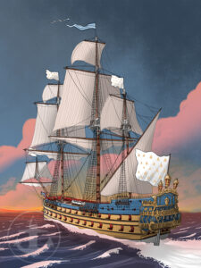 “Nations” Series – French 1st rate ship of the line – shiparrt