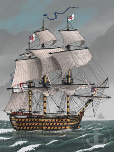 “Nations” Series – British 1st rate ship of the line – shiparrt